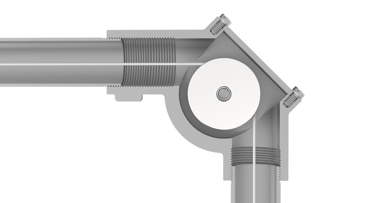 25mm 90 degree pulley elbow with PVC Adaptor for Float & Board Level I