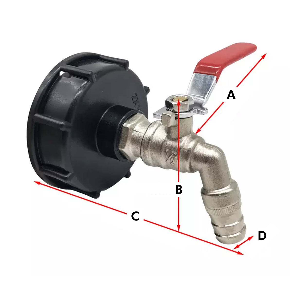 IBC S60X6 x Brass Bib Tap